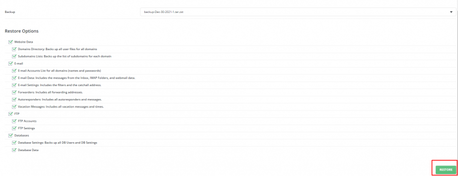 Cara Restore Backup di DirectAdmin | Knowledge Base