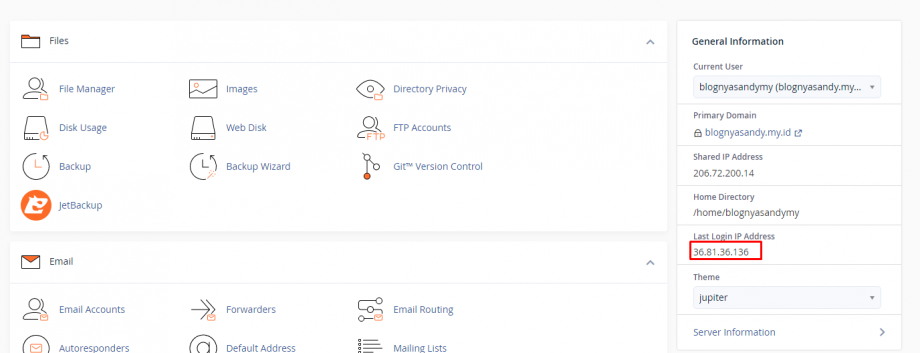 Cek Last Login di cPanel | Knowledge Base